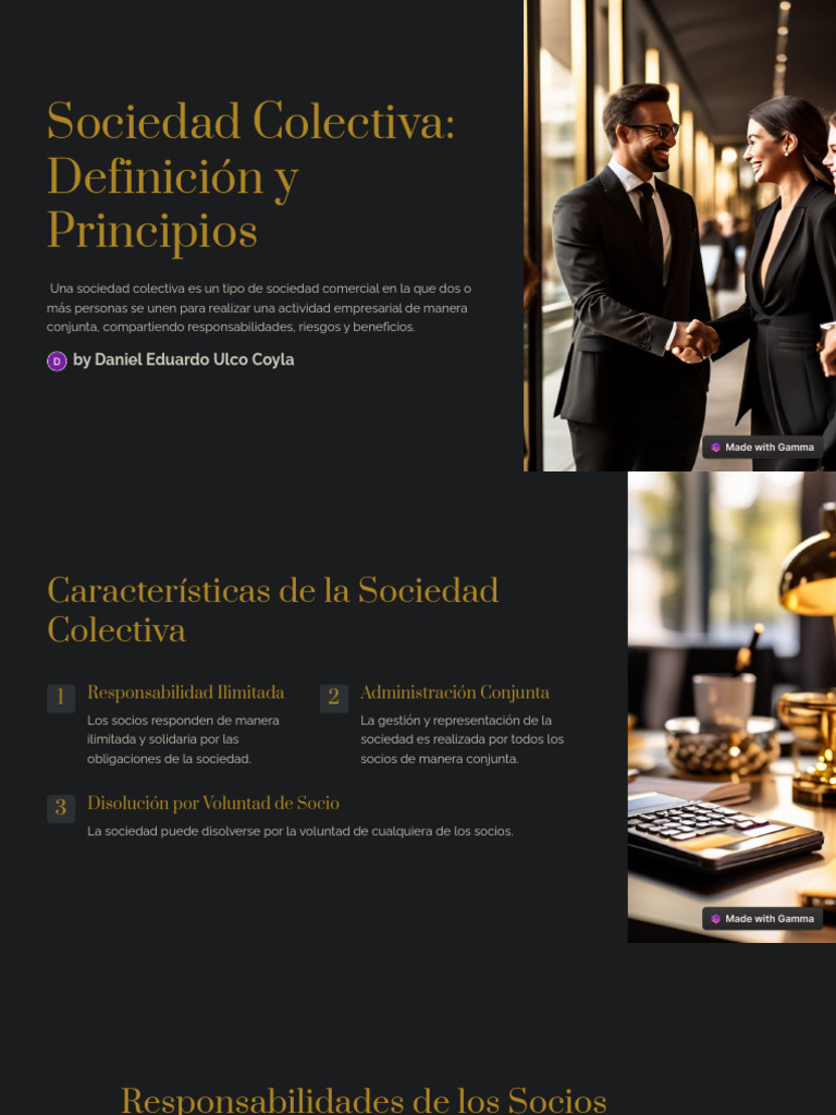 Sociedad Colectiva: Definición y Principios: by Daniel Eduardo Ulco ...