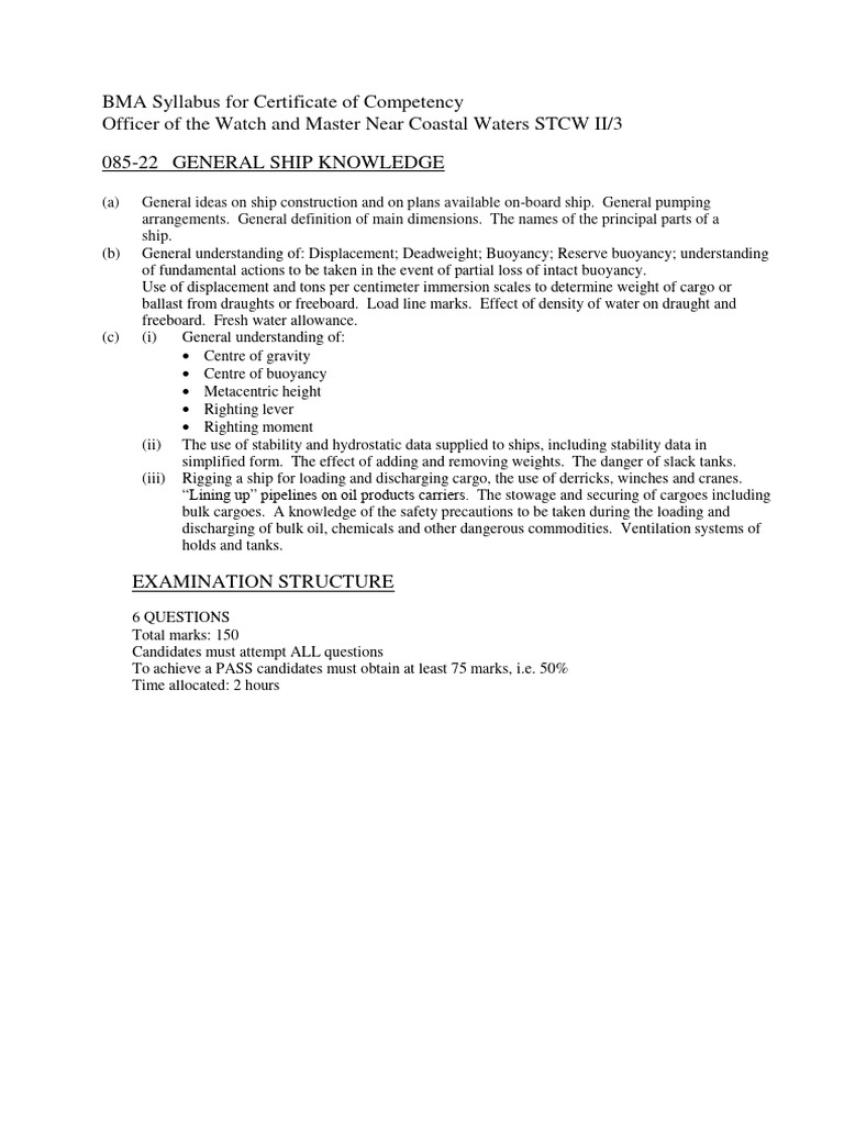 085 22 General Ship Knowledge | PDF | Shipping | Ships