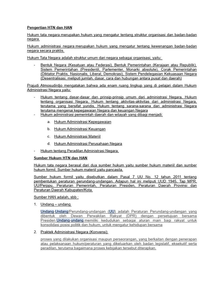 Pengertian HTN Dan HAN | PDF