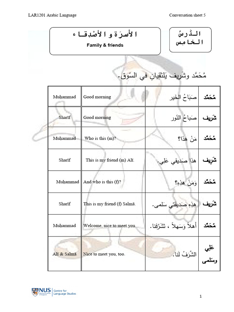 Conversation Sheet 5 | PDF