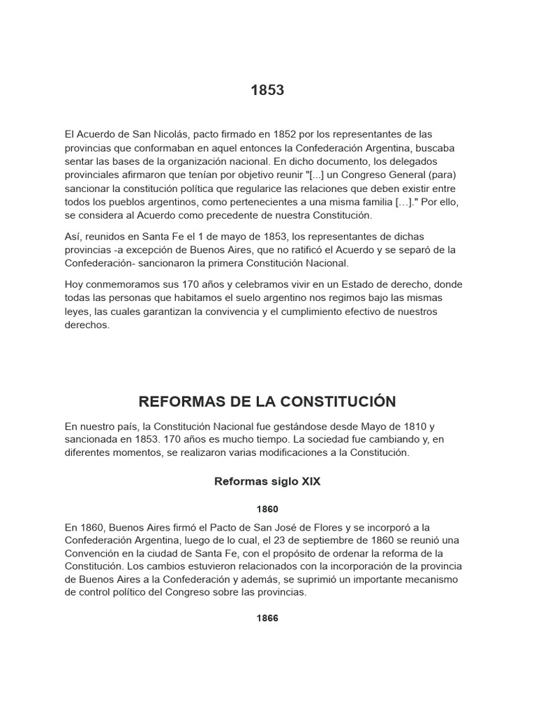 La Constitución Nacional Pdf Gobierno Argentina