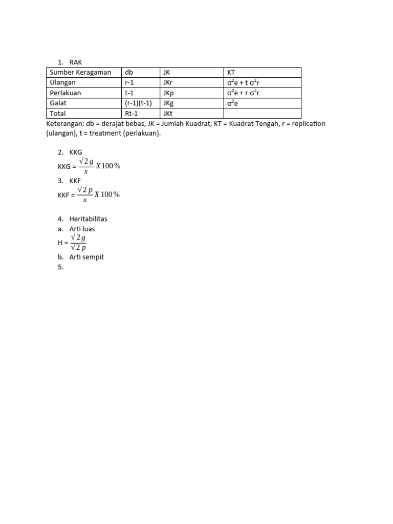 Rumus Genetic Gain Lengkap | PDF
