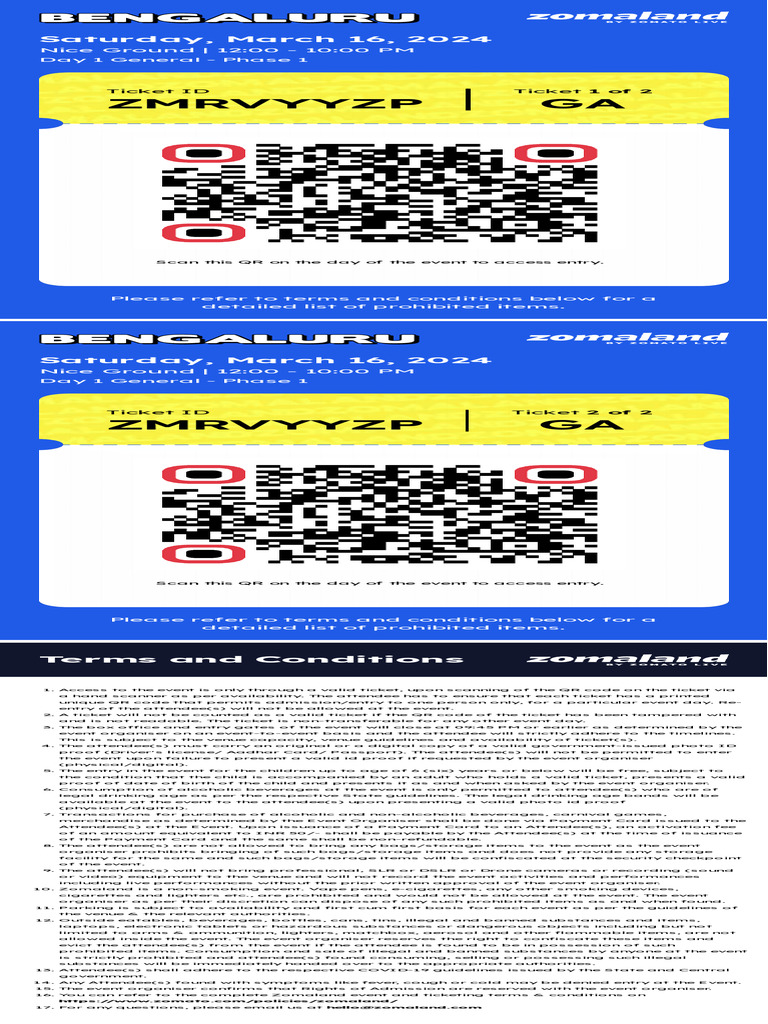 Zomaland Tickets 9eb6b80c-2 | PDF | Qr Code | Electronic Cigarette