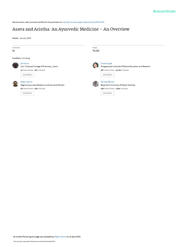 Overview of Asava and Aristha in Ayurveda | PDF | Ayurveda