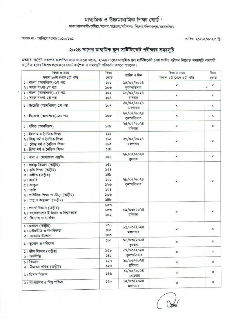 Ssc Routine 2024 PDF | PDF