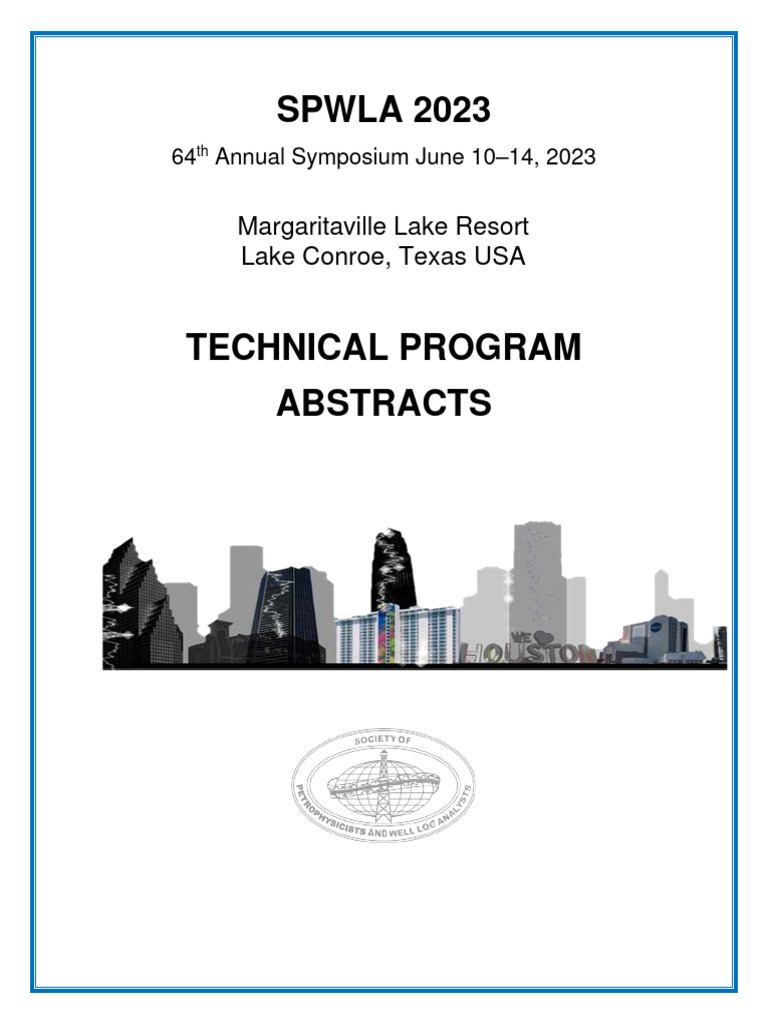 2023 SPWLA Technical Program Abstracts | PDF | Machine Learning | Deformation (Engineering)