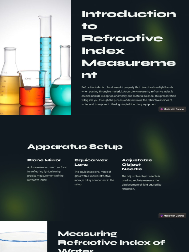 Introduction To Refractive Index Measurement | Download Free PDF | Refractive Index | Refraction