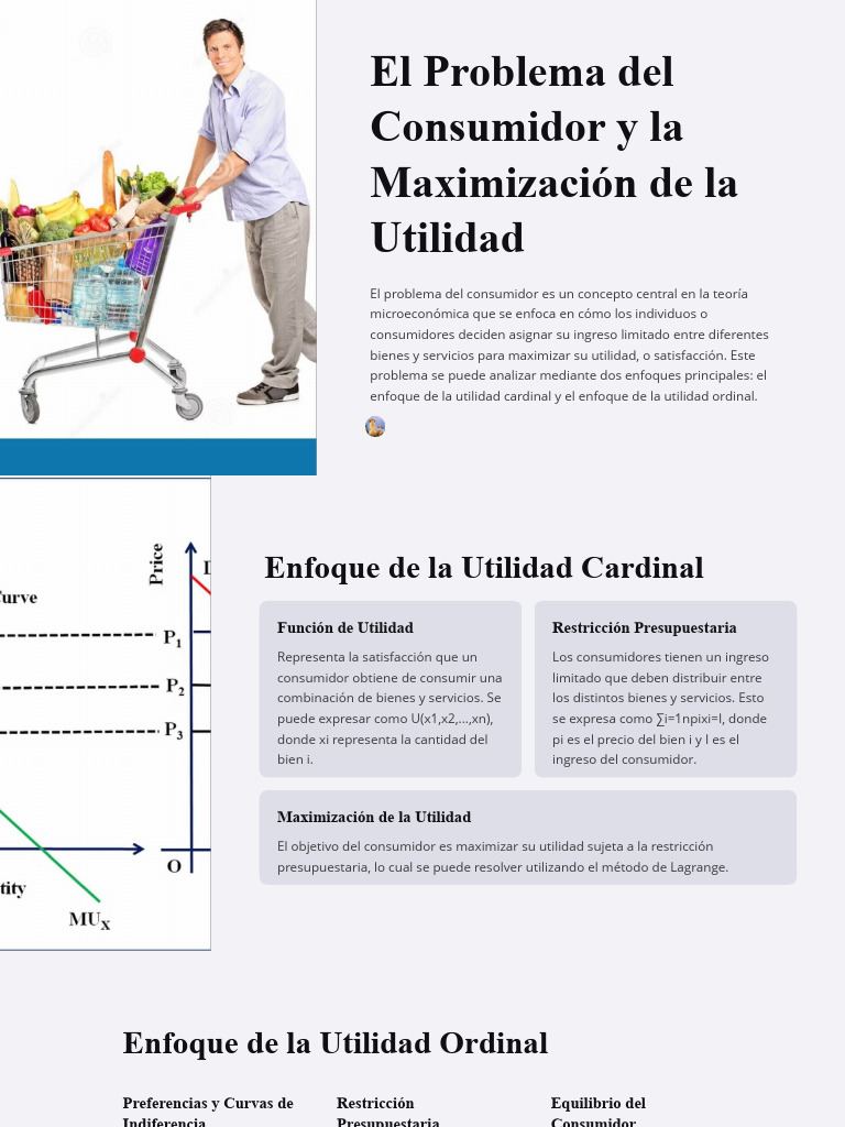 El Problema Del Consumidor y La Maximizacion de La Utilidad | Descargar ...