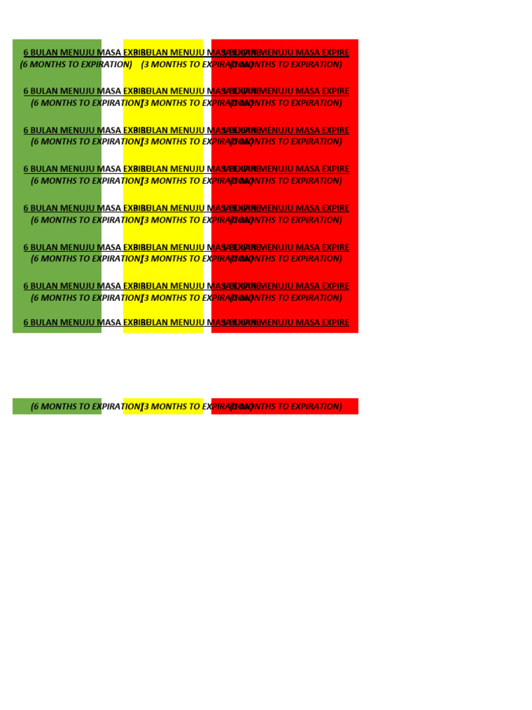 Countdown to Expiration: 1-6 Months | PDF