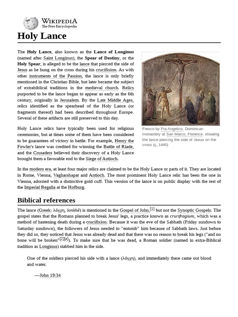 Holy Lance | PDF