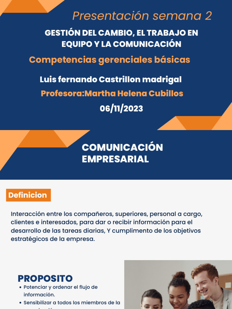 Castrillon-Luis-Presentación Semana 2 | PDF | Liderazgo | Business