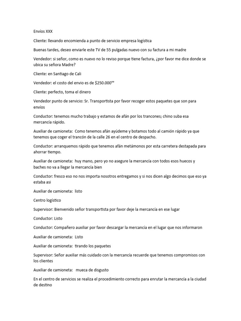 Envíos XXX | PDF | Servicio al Cliente