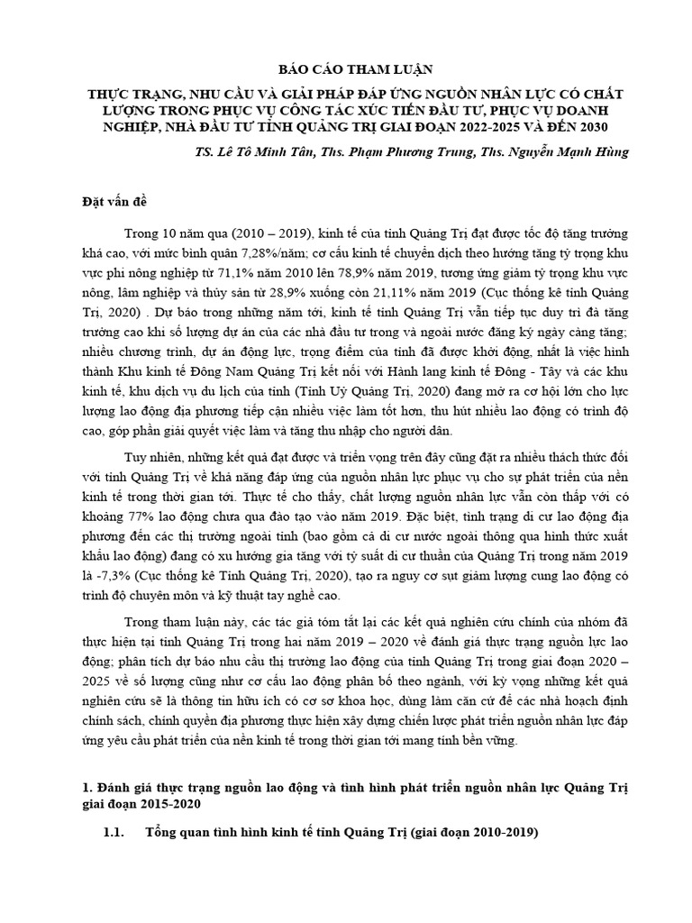 Bao Cao Tham Luan | PDF