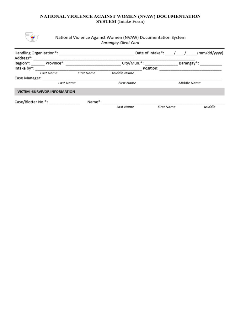 Vawc Intake Form | PDF