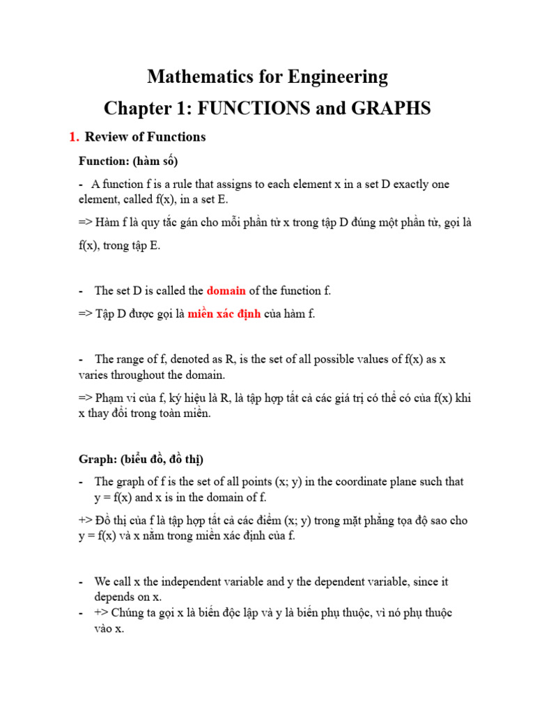 Mathematics For Engineering | PDF