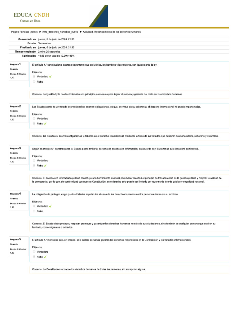 Actividad. Reconocimiento de los derechos humanos | PDF