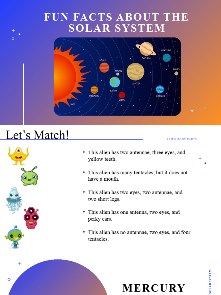 Fun Solar System Facts & Alien Game | PDF | Solar System | Planets