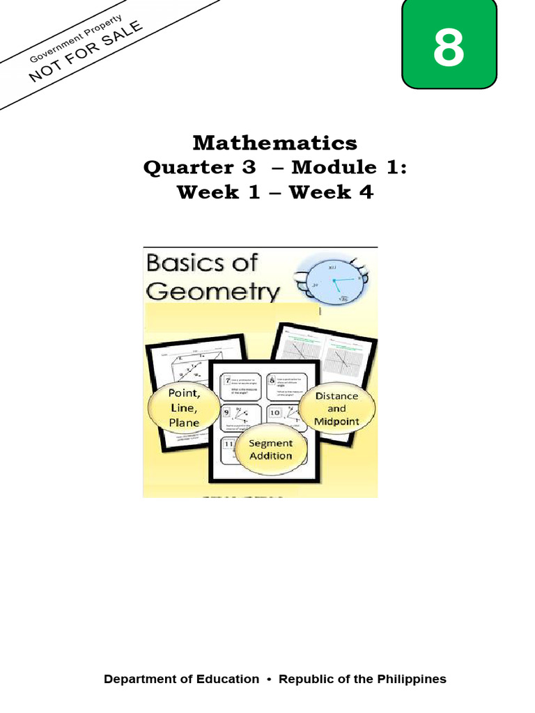 Mathematics: Quarter 3 - Module 1: Week 1 - Week 4 | PDF | Line ...