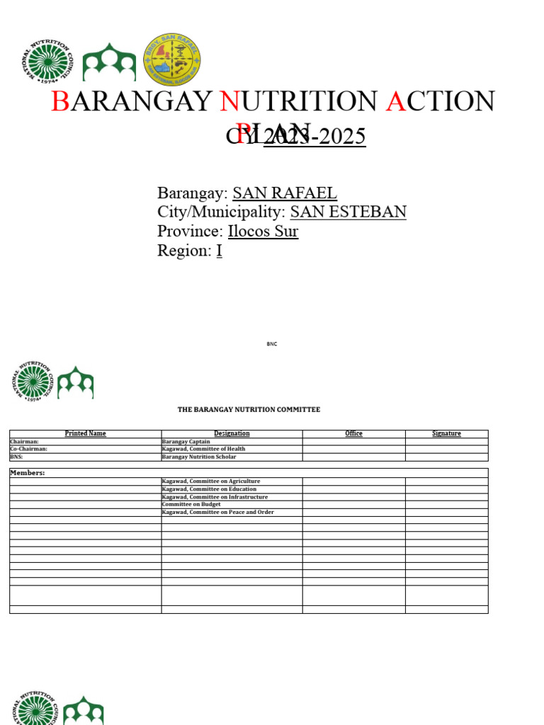 BNAP-2023-2025 | Download Free PDF | Malnutrition | Water