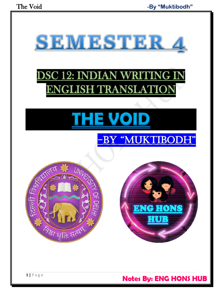 "THE VOID" by Muktibodh | PDF | Śūnyatā