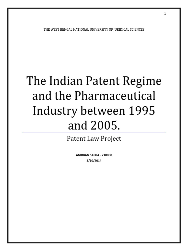 Indian Patent Law's Impact on Pharma | PDF | Generic Drug | Patent