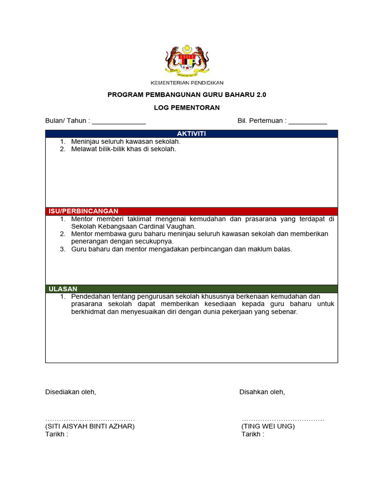 PPGB Log Pementoran | PDF