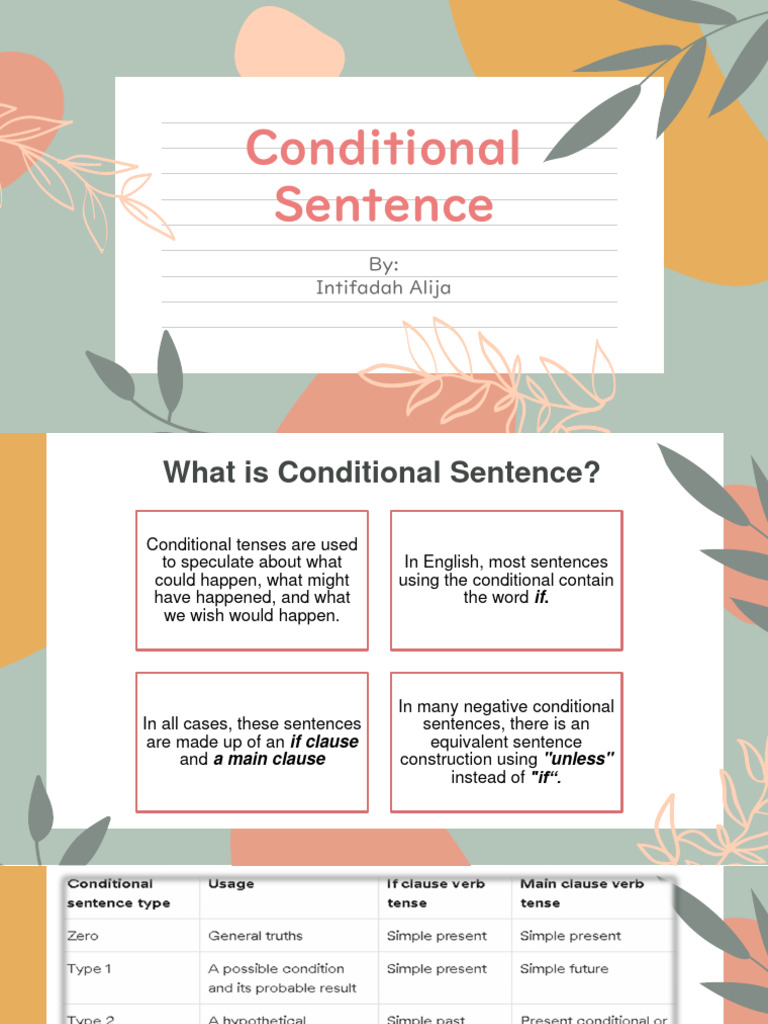 Conditional Sentence | PDF | Semantics | Linguistic Morphology