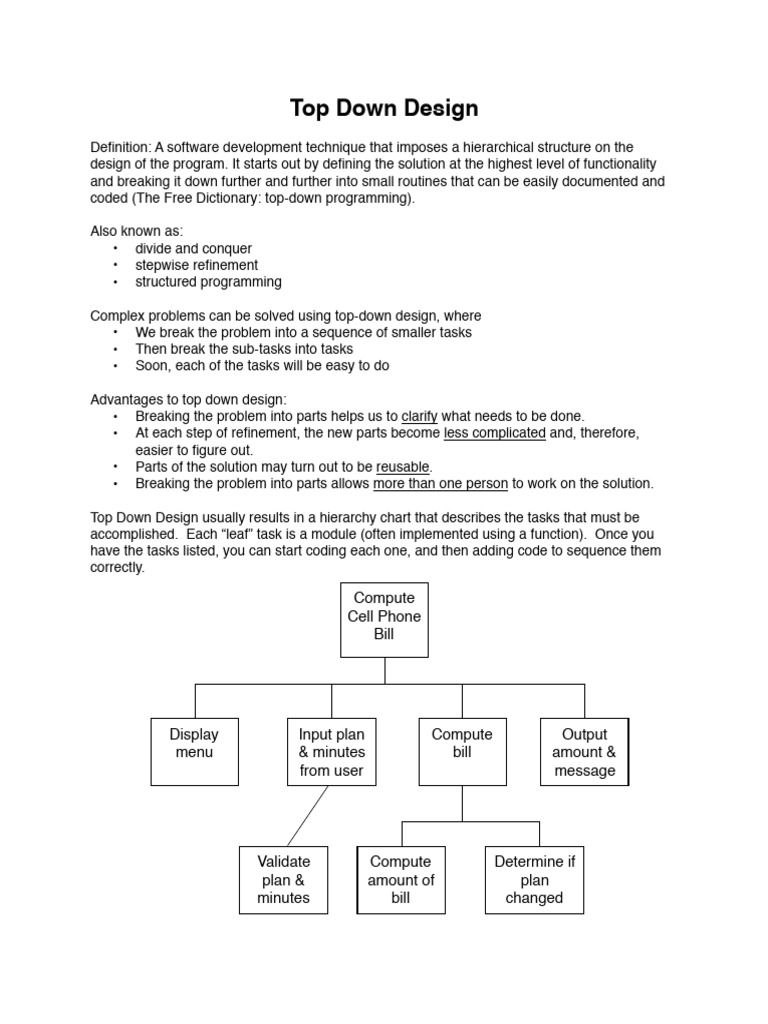 Topdowndesign | PDF | Computer Program | Programming