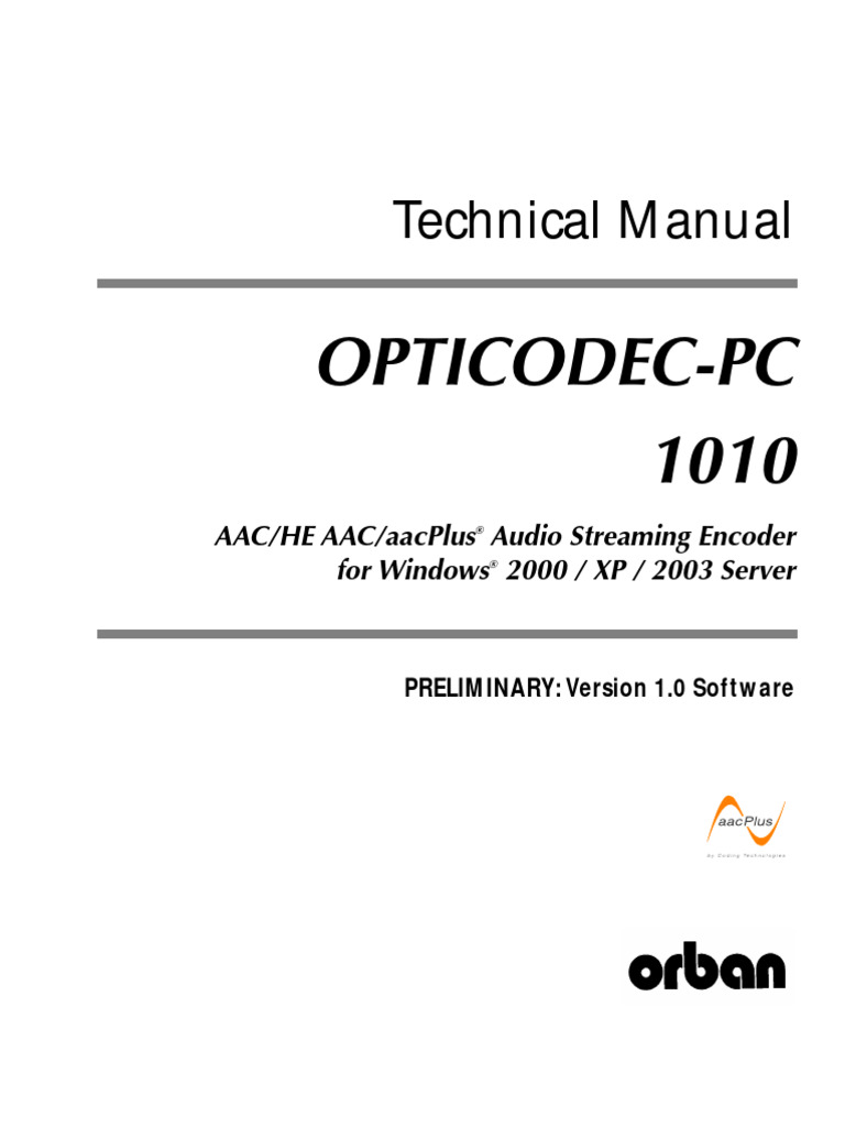 Opticodec-PC_Manual_(press) | PDF | Streaming Media | Command Line ...