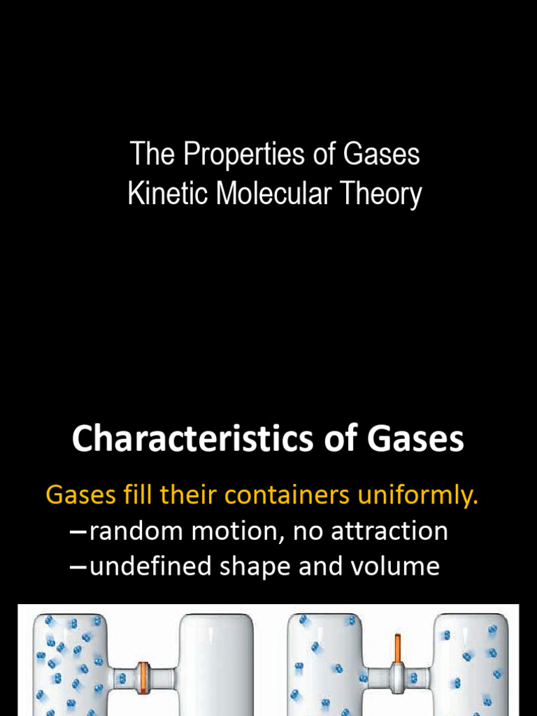 The Properties of Gases & Kinetic Molecular Theory | PDF | Gases ...