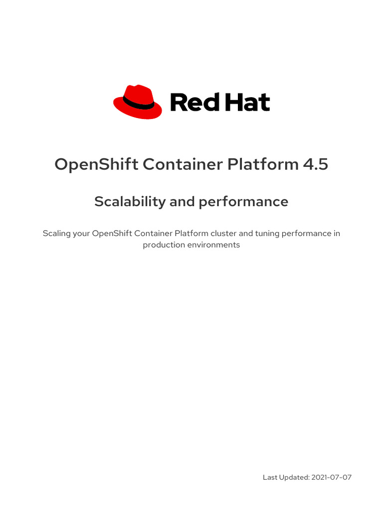 openshift_container_platform-4.5-scalability_and_performance-en-us | PDF | Computer Cluster ...
