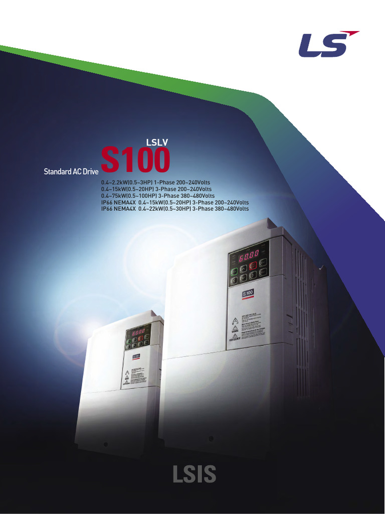 Lsis S100 Manual | PDF | Electric Power | Electronics