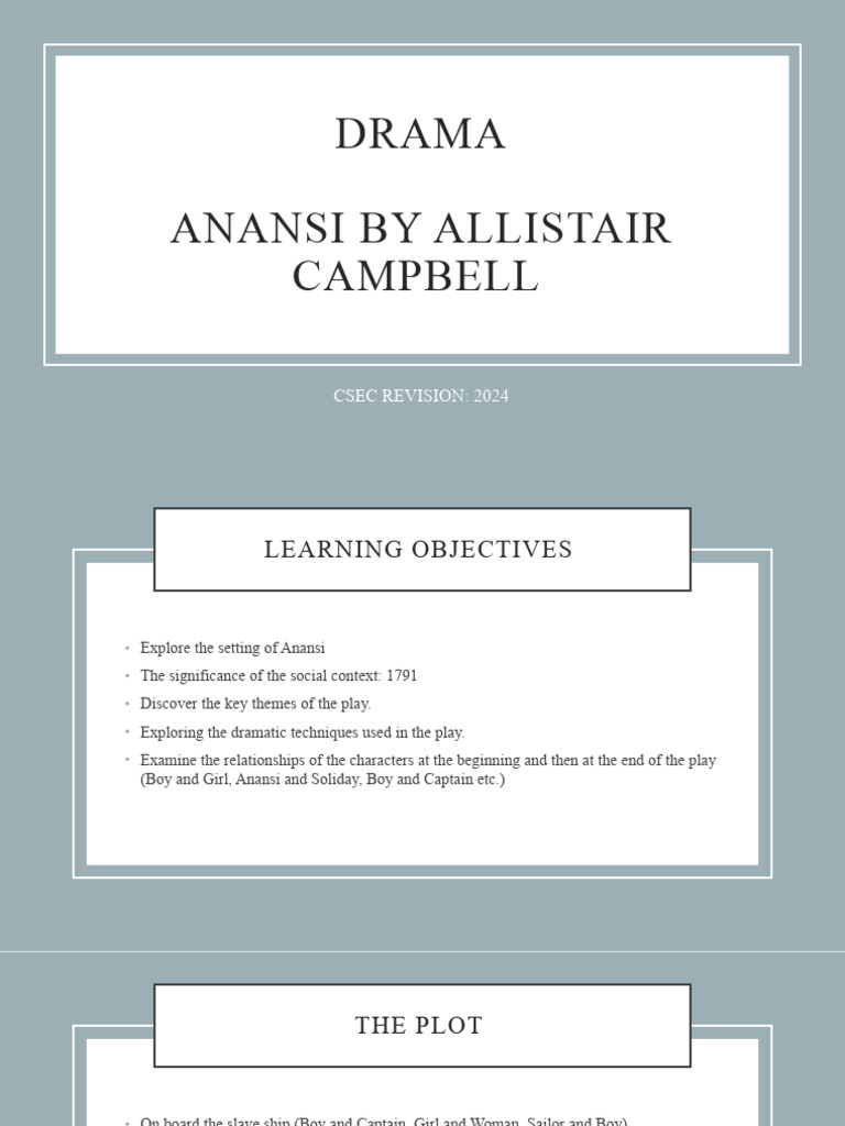 Anansi CSEC Review | PDF | Slavery