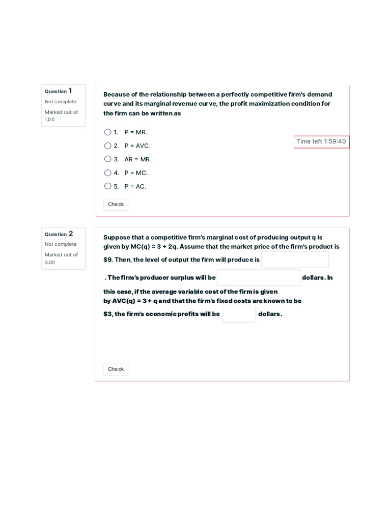 Exercise - Ch.8 - APU LMS | PDF | Long Run And Short Run | Marginal Cost
