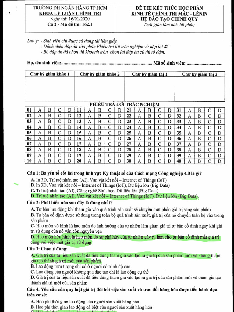 Đề thi ktct 2 | PDF