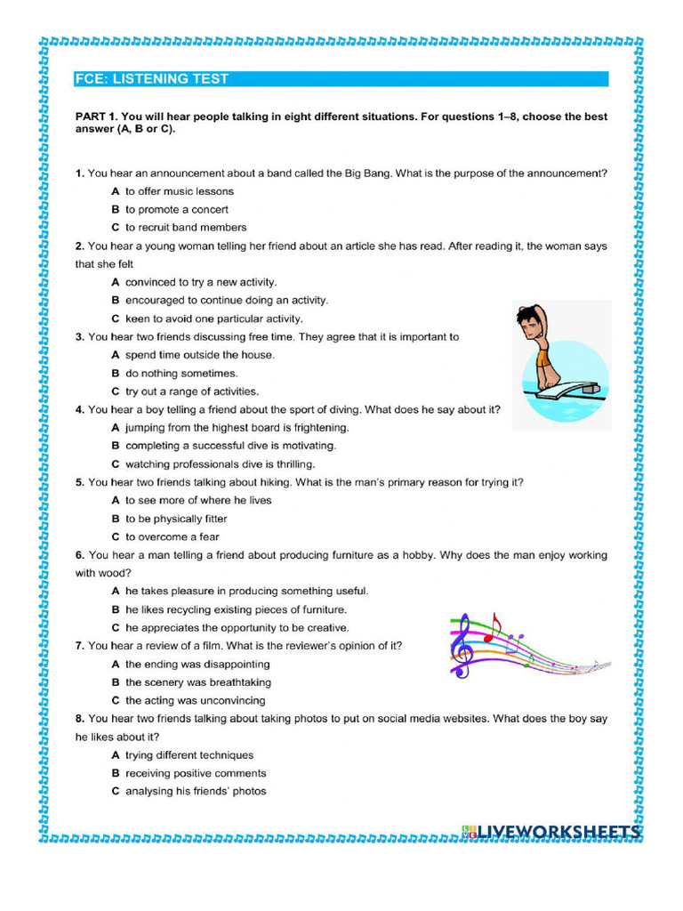 FCE Listening practice (3) | PDF