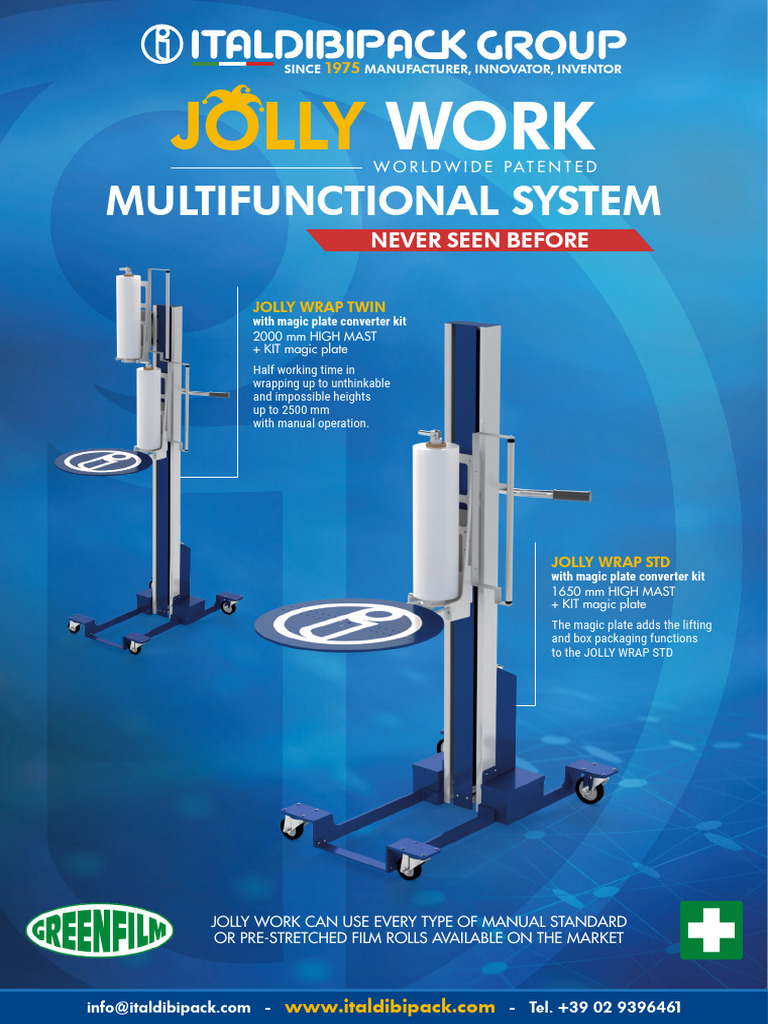 Jolly Wrap: Multifunctional Pallet Wrapper | PDF | Packaging And Labeling