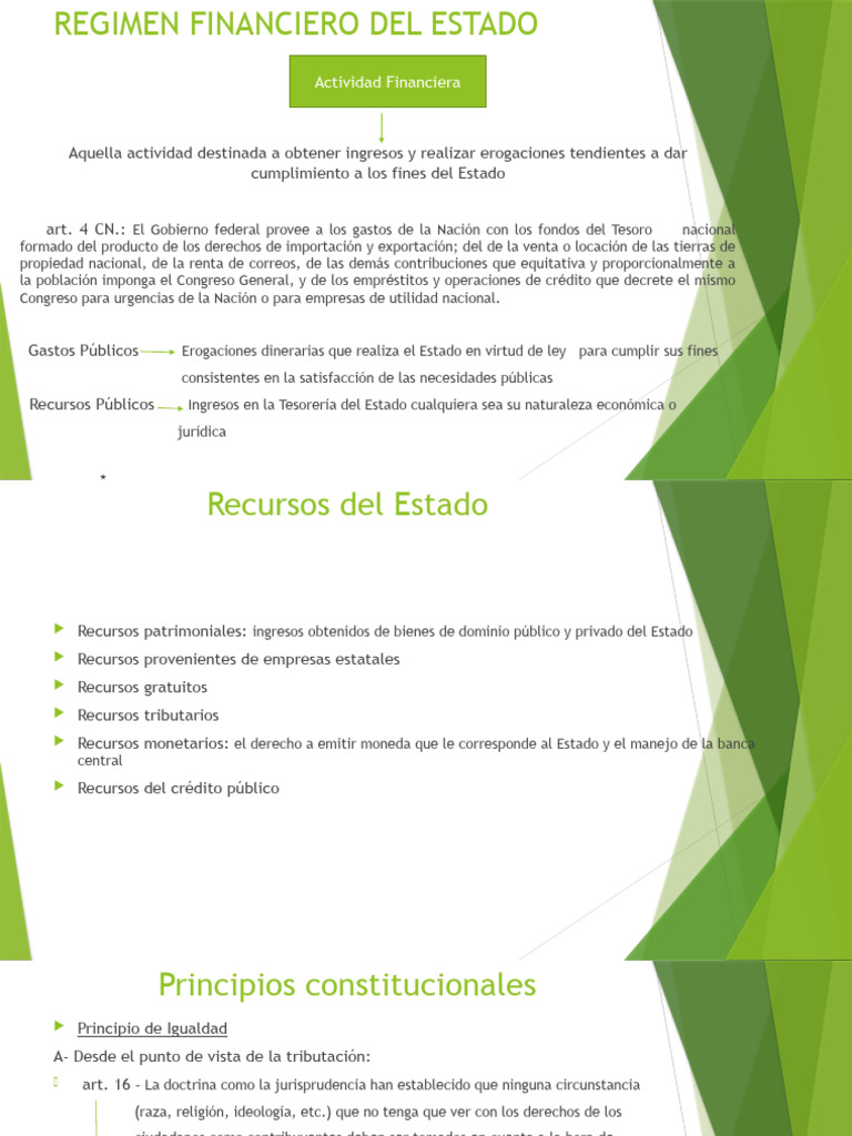 Regimen Financiero Del Estado | PDF | Impuestos | Presupuesto