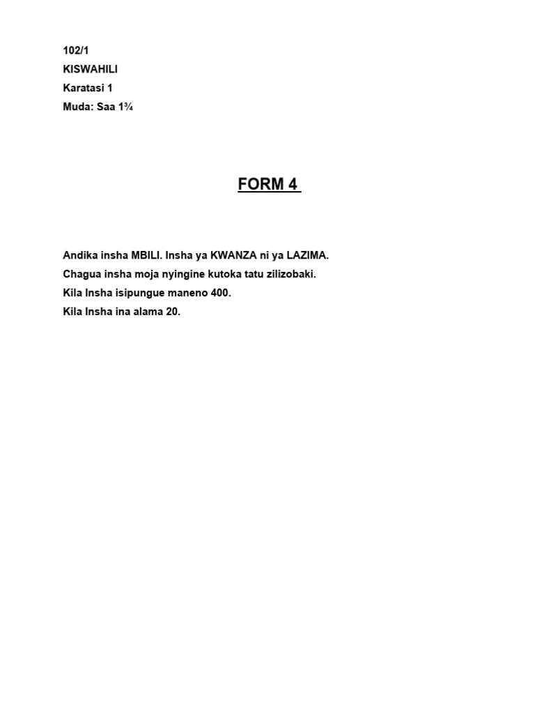 Insha Set 1 | PDF