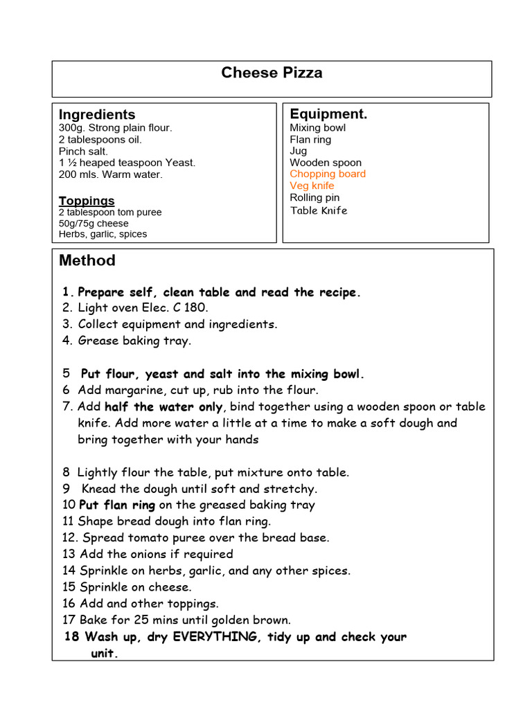 Pizza Bread Base | PDF