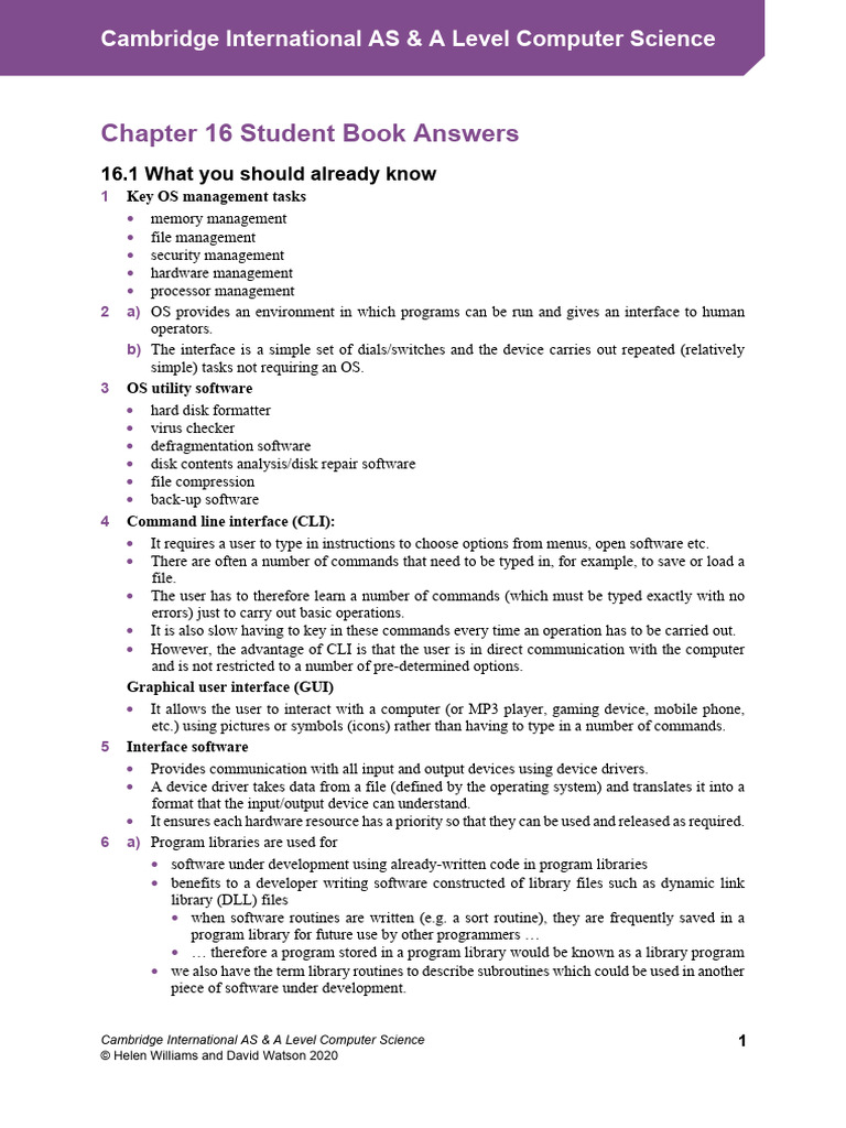 Chapter 16 SB Answers | Download Free PDF | Library (Computing) | Process (Computing)
