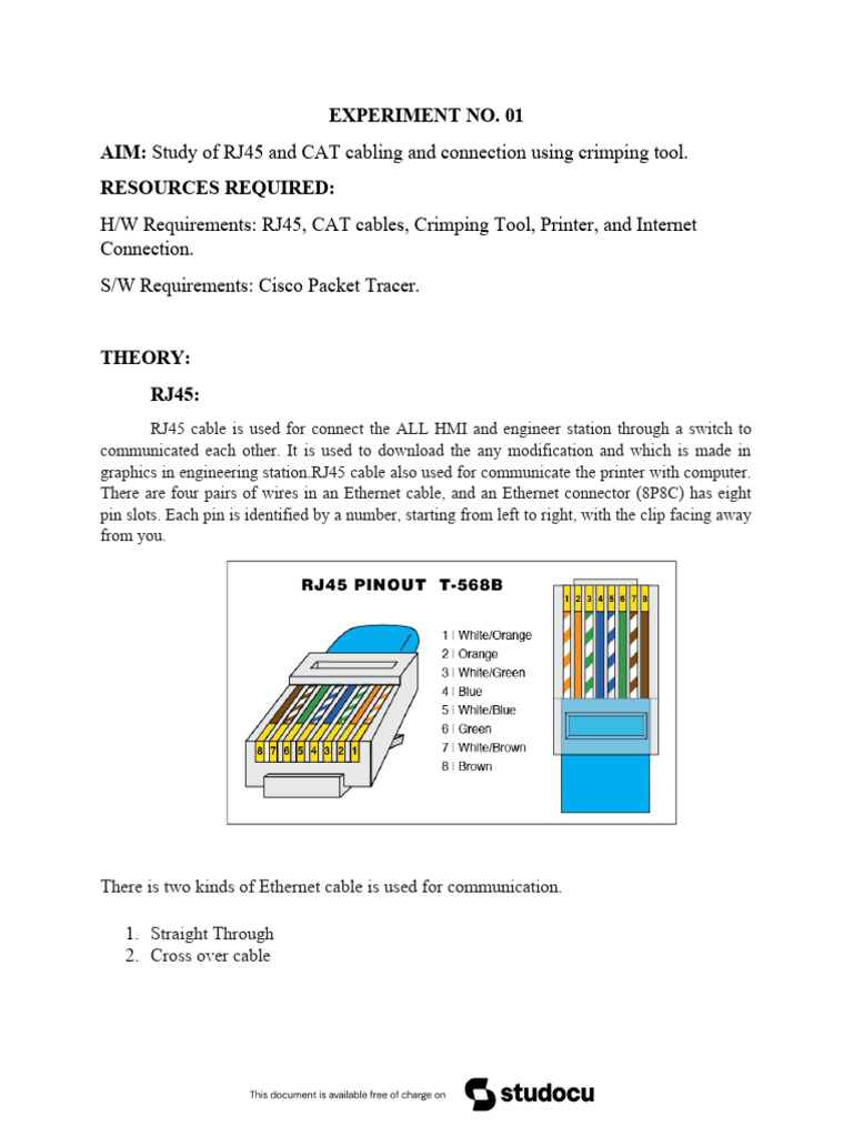Cn Lab Experiment 2 Pdf Electrical Connector Electrical Engineering 