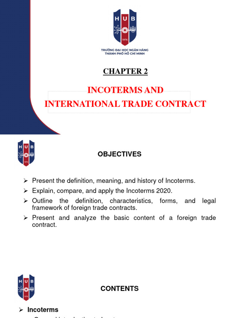 Ip-Chapter 2-Incoterms and International Trade Contract-Student | PDF | Trade | Business