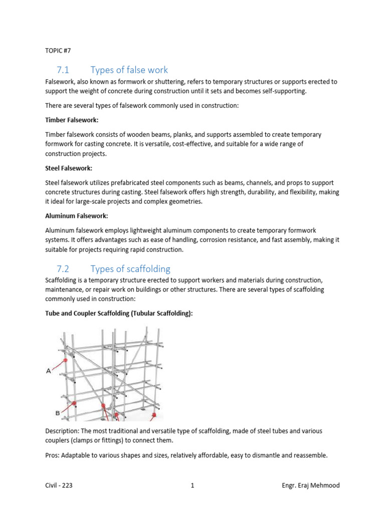 Falsework, Formwork | PDF | Deep Foundation | Scaffolding