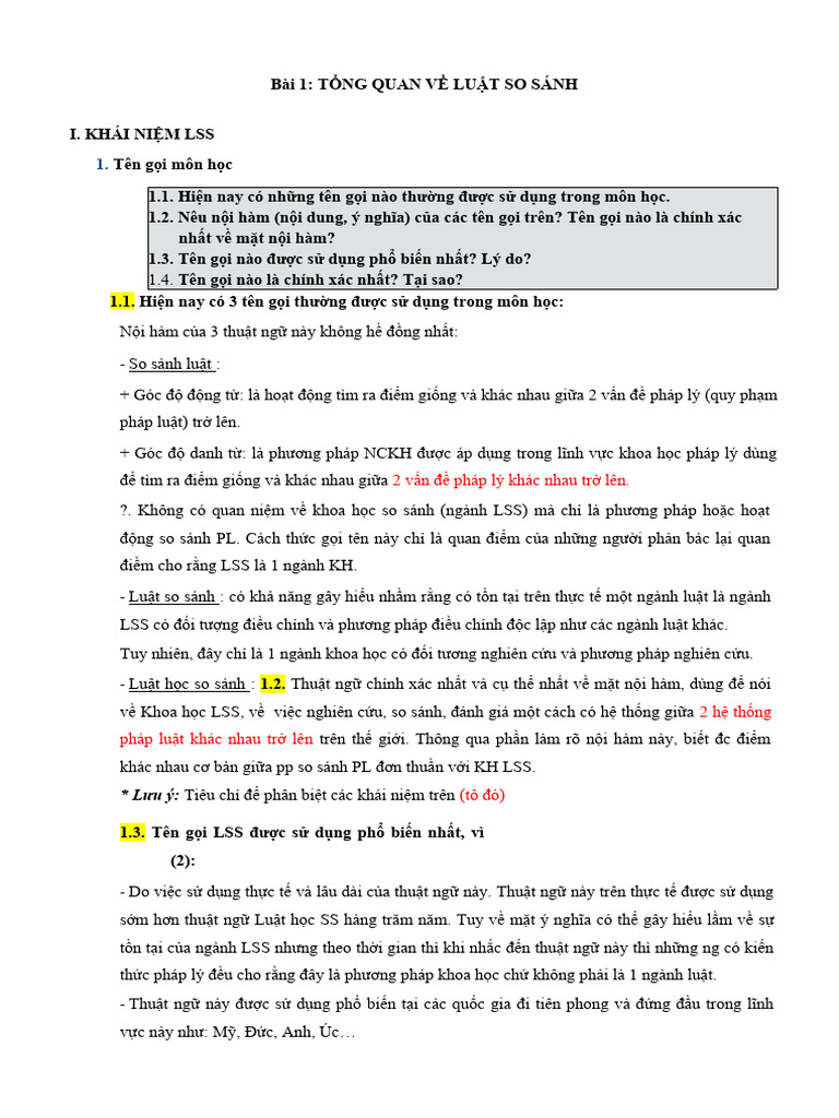 Bài 1 LSS | PDF