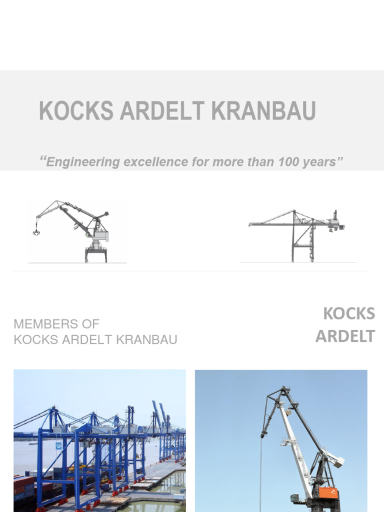 KOCKS ARDELT KRANBAU. Engineering excellence for more than 100 years | Download Free PDF | Crane ...