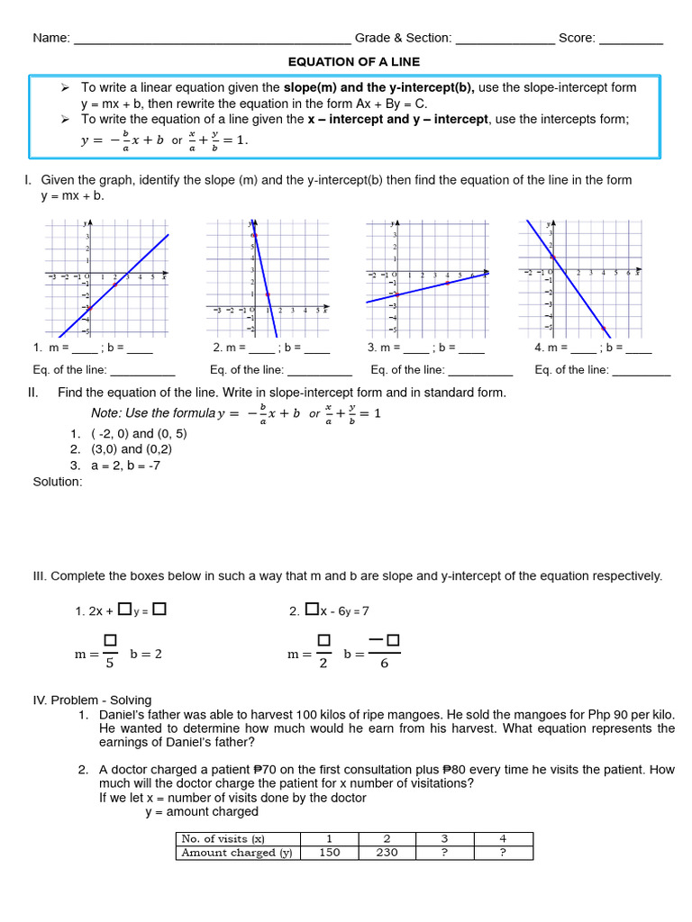EQUATION-OF-A-LINE-GIVEN-SLOPE-AND-Y-INTERCEPT-AND-INTERCEPTS ...