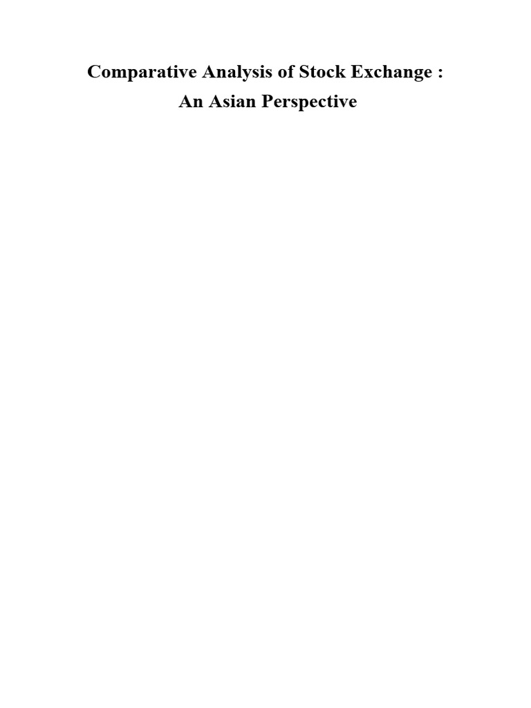 Comparative Analysis of Stock Exchange | PDF | Stock Exchange | Stocks