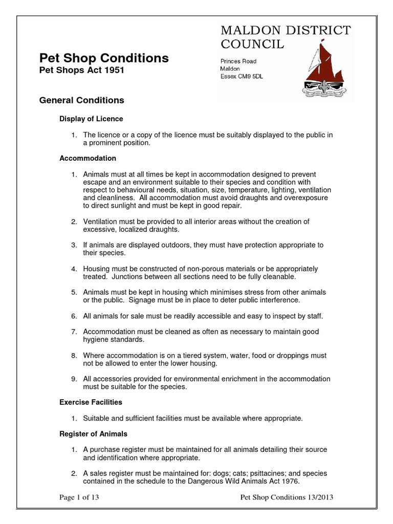 New Model Animal Welfare Conditions | PDF | Water | Pet