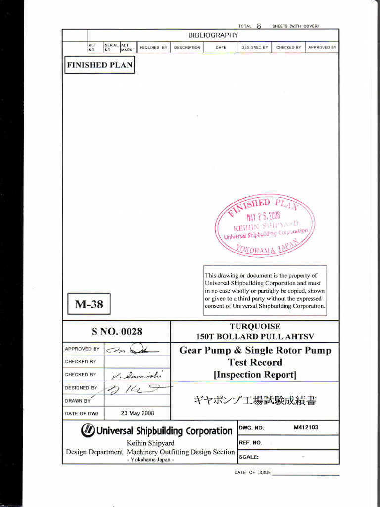 M-38 Gear Pump & Single Rotor Pump Test Report | PDF | Turbomachinery ...